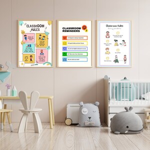 Classroom Rules Wall Art, Kids Moral Value Posters, Positive Classroom ...