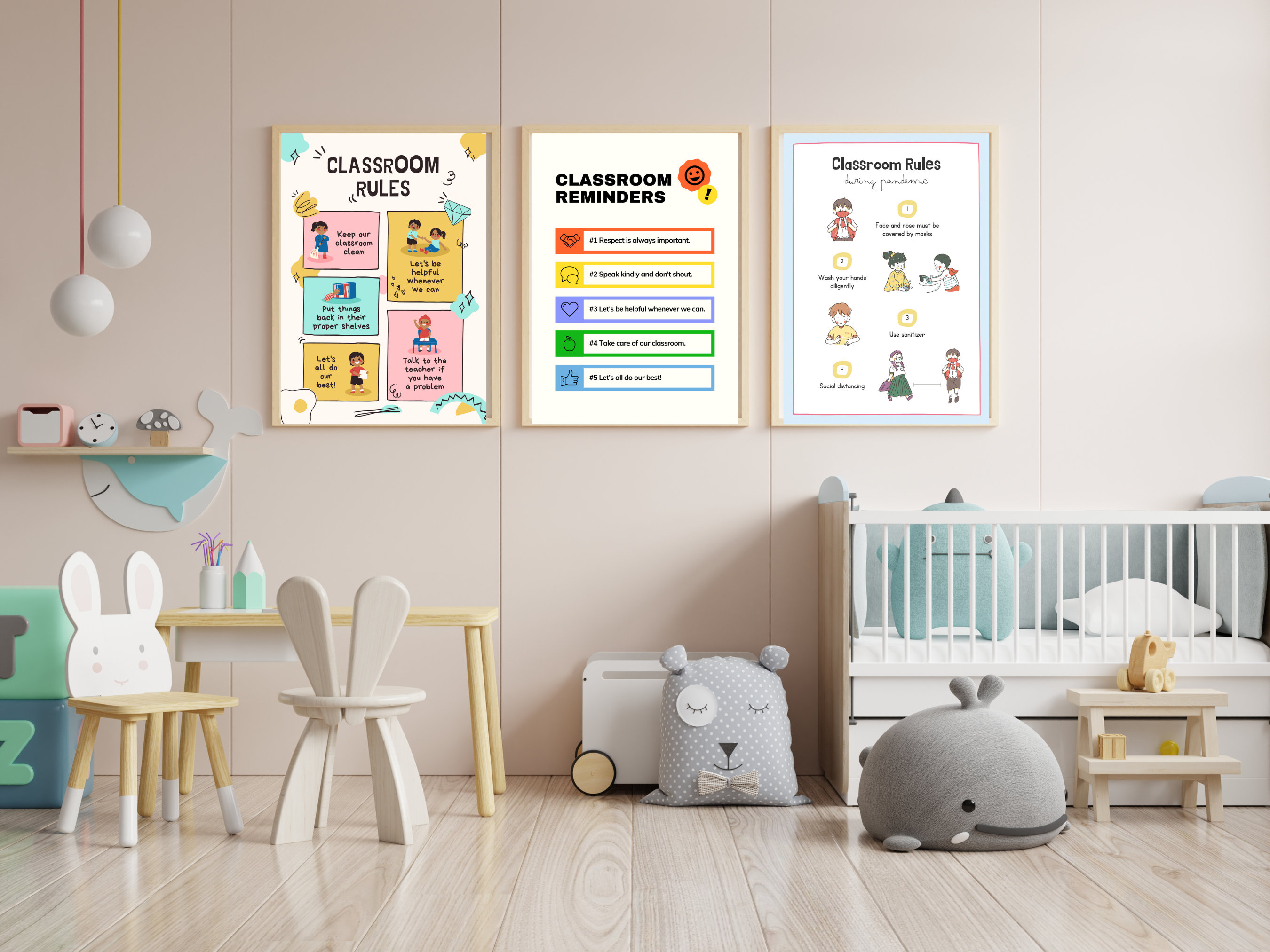 Classroom Rules Wall Art, Kids Moral Value Posters, Positive Classroom ...