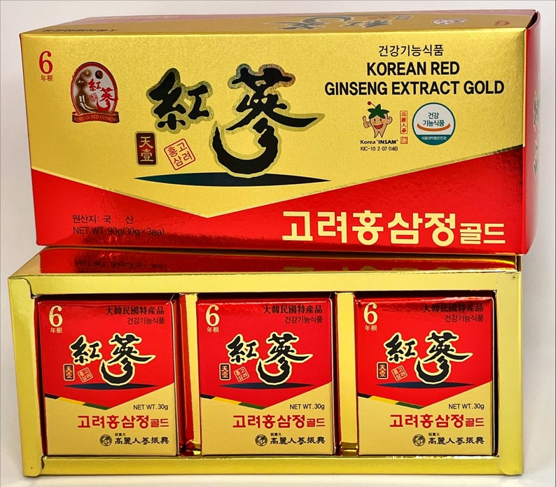 6YEARS Korean RED Ginseng Extract Gold Ginseng Saponin GINSENOSIDE ...