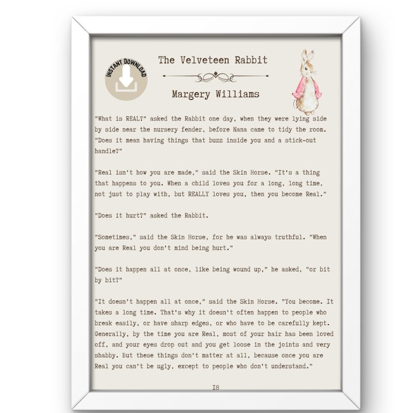 Velveteen Rabbit - Etsy