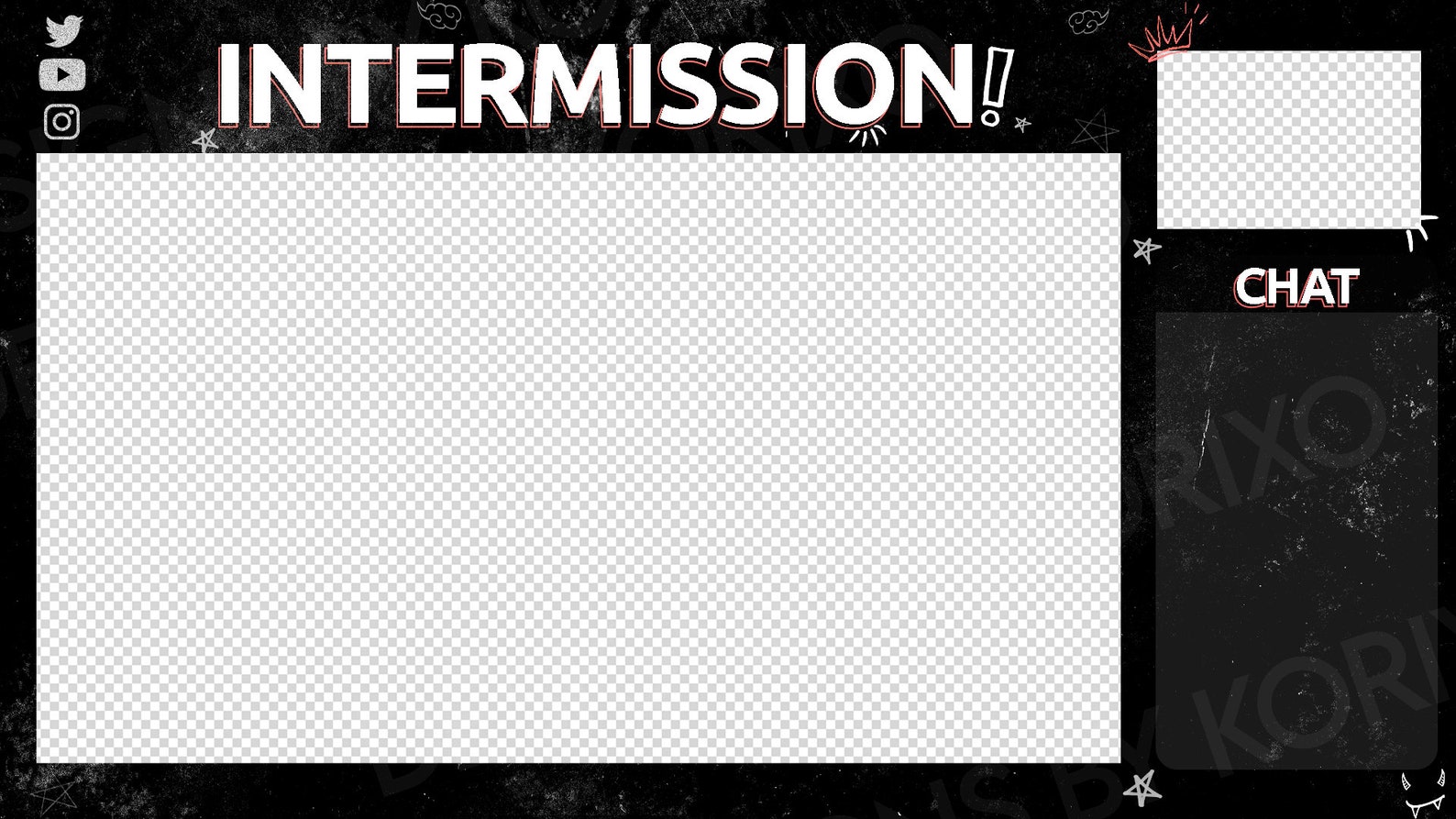 Static Pastel/grunge Stream Overlay Package (red) - Etsy