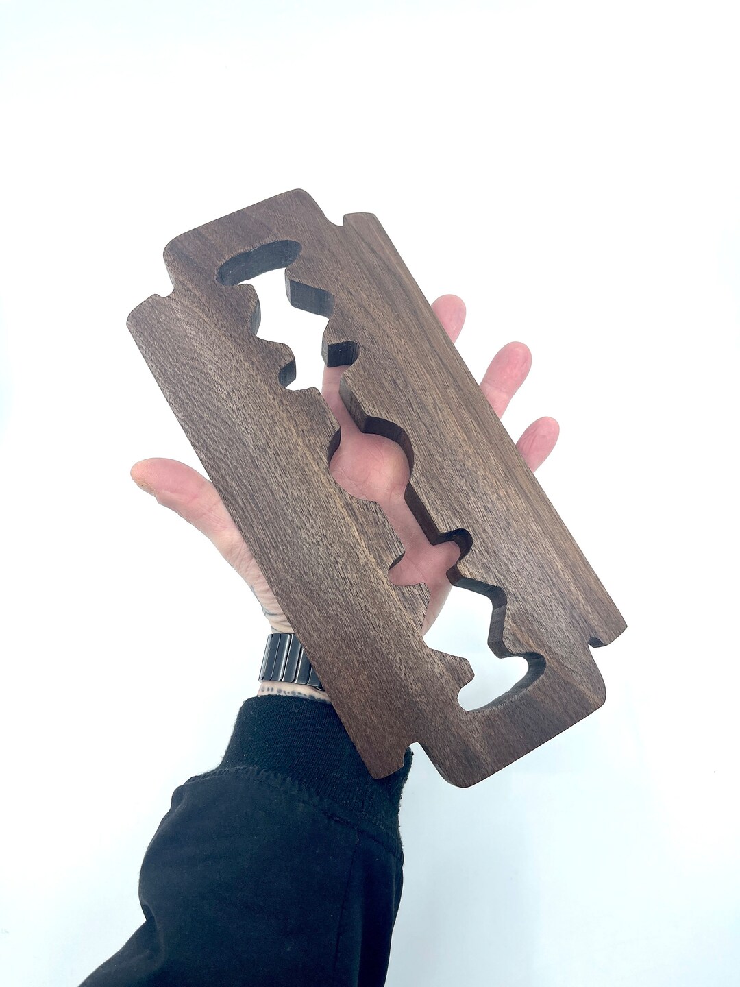 Giant Wooden Shaving Razor Blade - Solid Wood Carved Novelty Toy - by ...