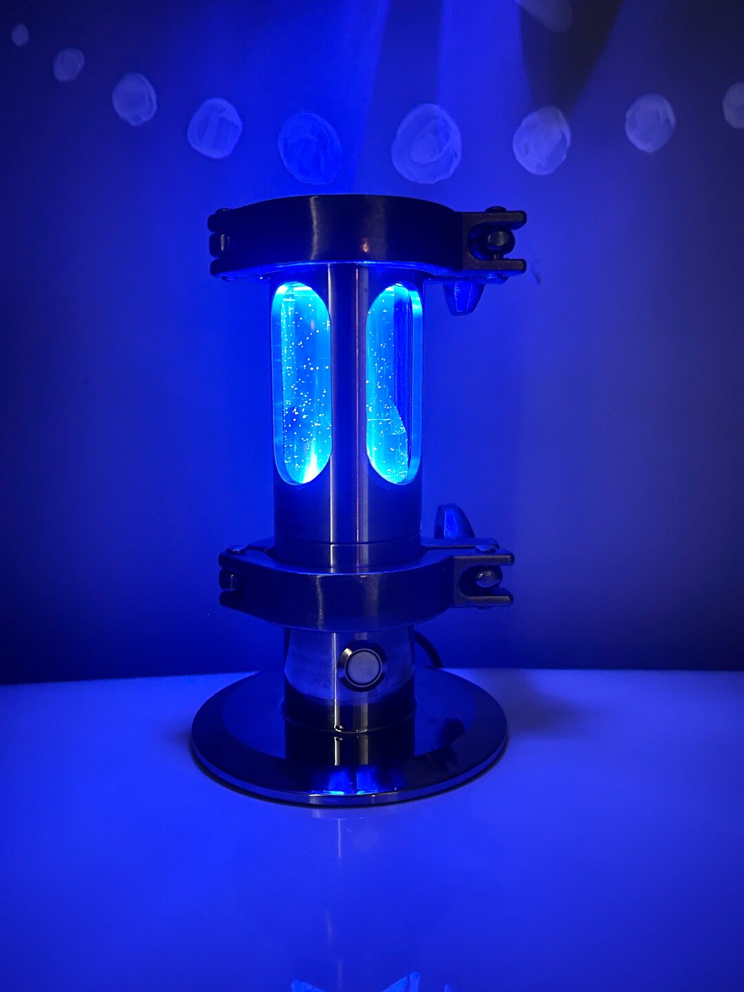 ILLUMINOX MICRO-GLO Glowing Led Stainless Steel Desk Light Futurepunk ...