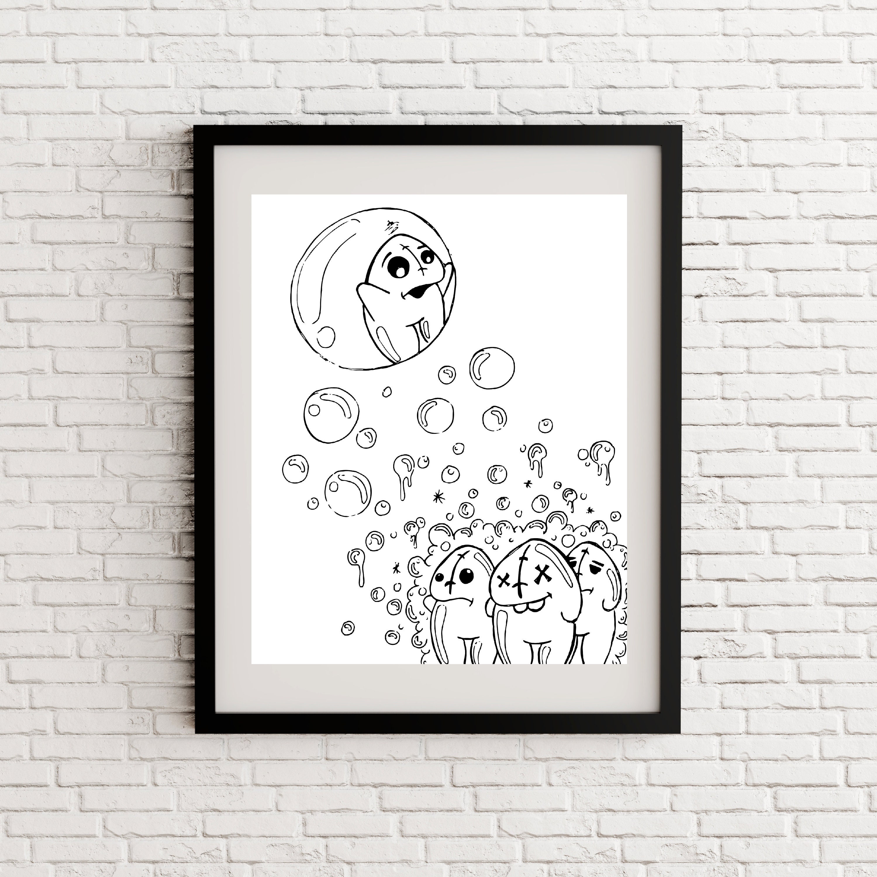 PRINTABLE Bubble People Graffiti Digital Download Art Sketch Poster ...
