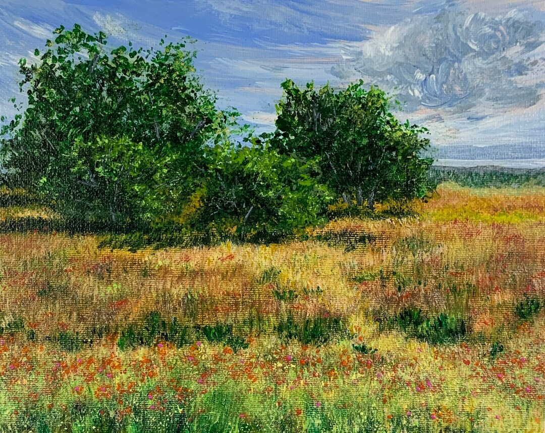 Spring Pathways 8" X 10"acrylic Landscape Painting by Deb Bossert ...