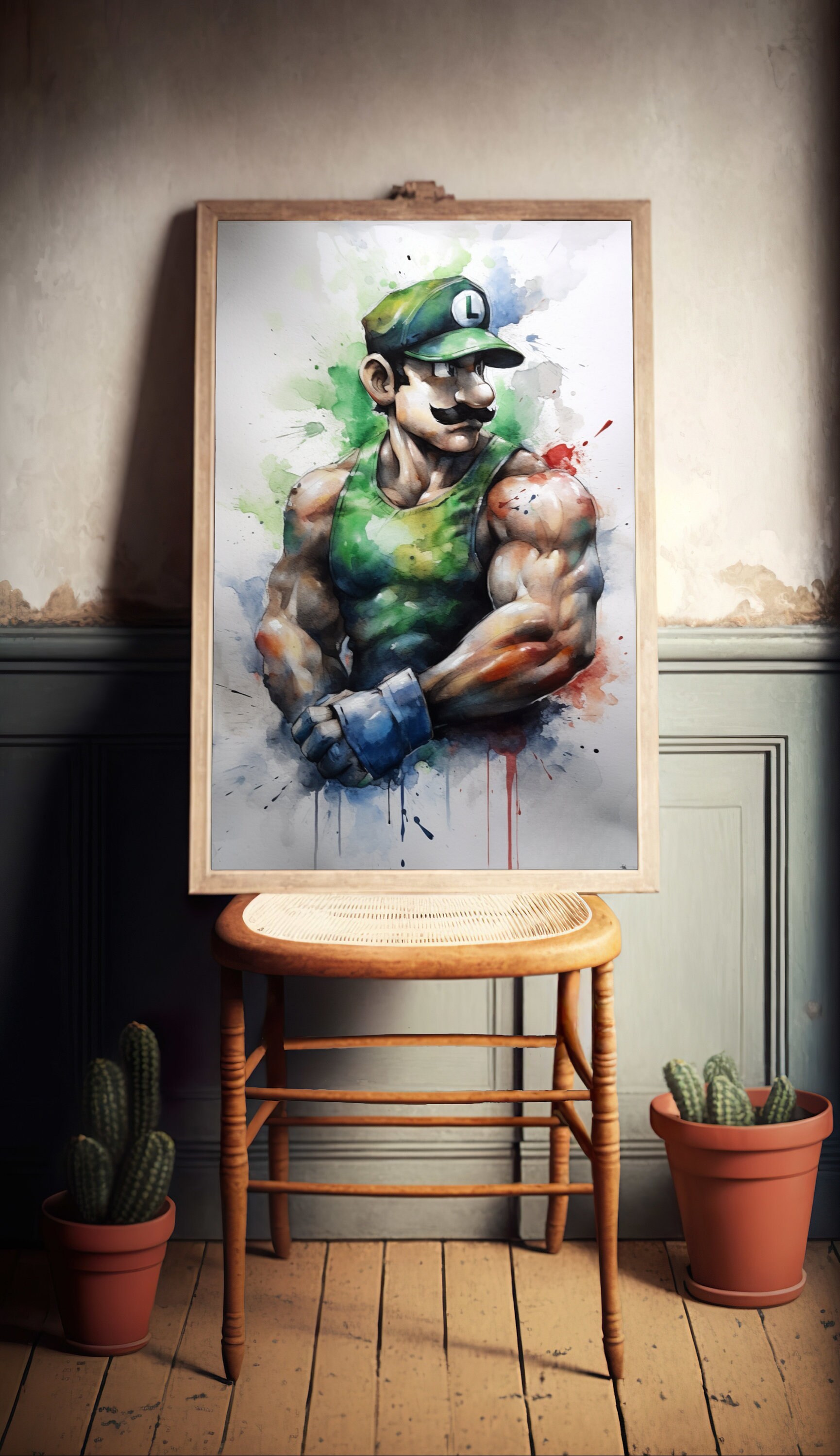 Muscle up Your Decor With Our Super Mario Bros Movie Luigi Digital ...