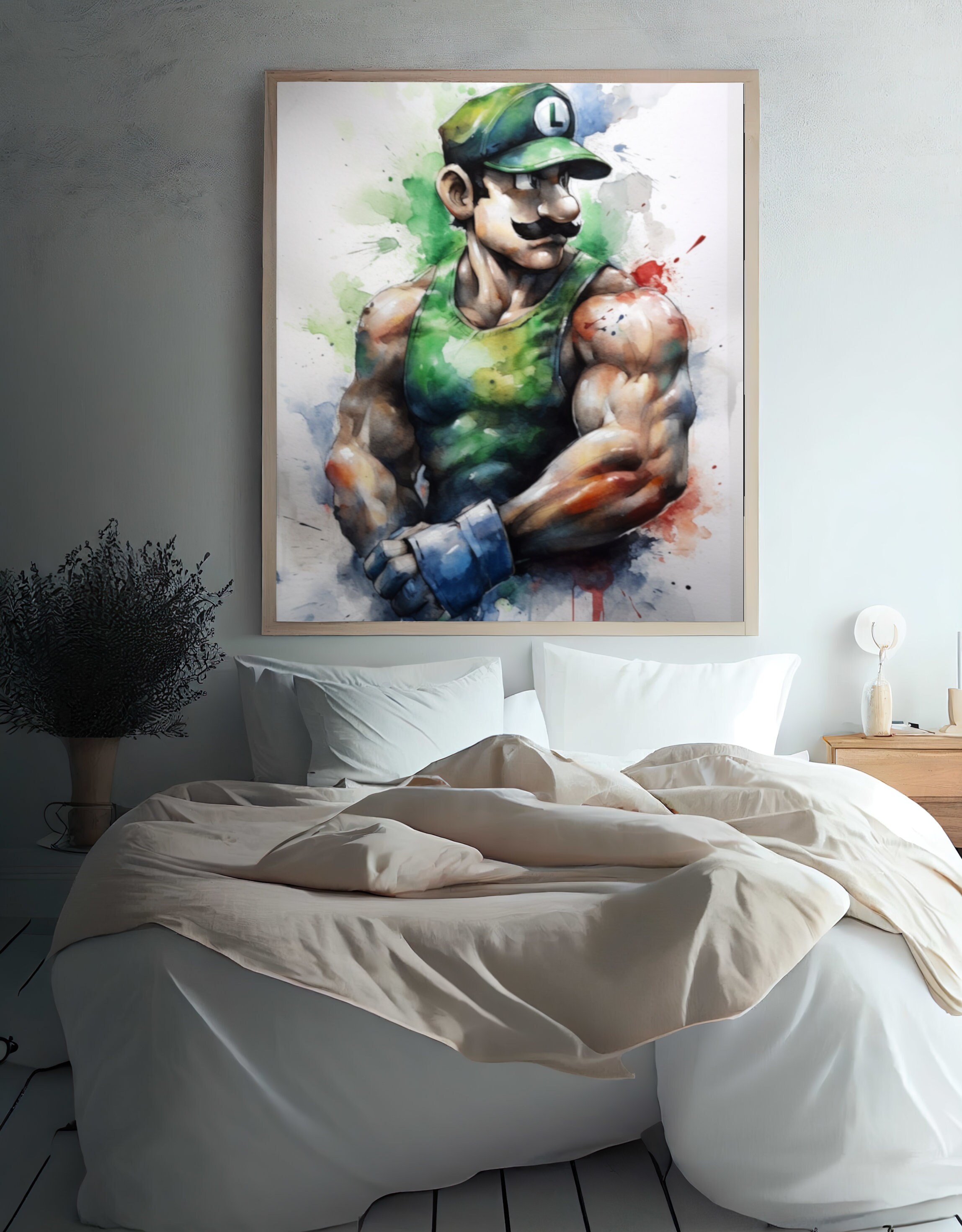 Muscle up Your Decor With Our Super Mario Bros Movie Luigi Digital ...