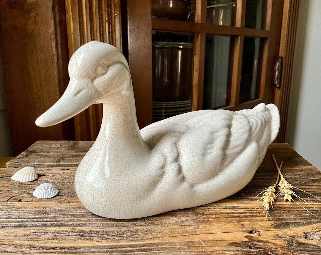Vintage White “pereiras” Ceramic Duck, Made in Portugal - Etsy