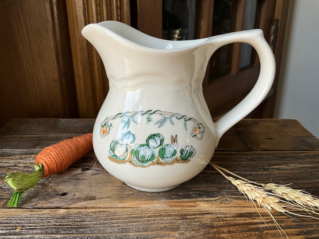 Vintage Pfaltzgraff Stoneware, Small “apple Valley” Pitcher, Designed ...