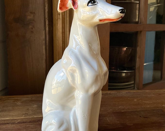 Vintage Porcelain Greyhound Whippet Hand Painted Dog Figurine - Etsy