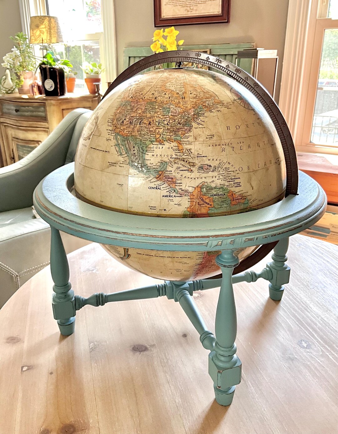 Vintage REPLOGLE 12 Inch Diameter WORLD CLASSIC Globe - Etsy