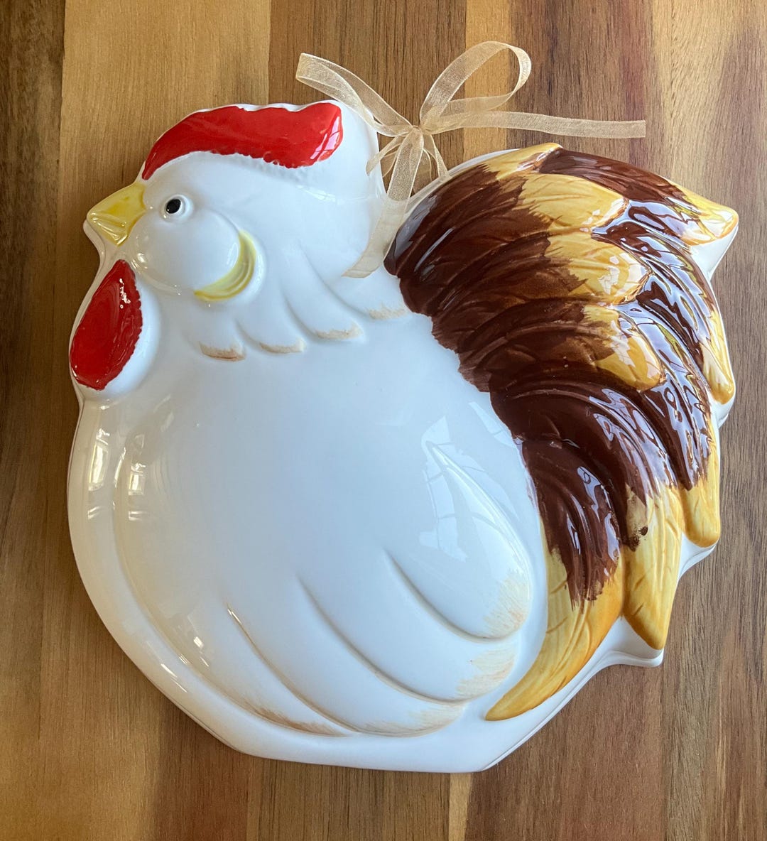 Vintage, 3D Ceramic Chicken Wall Decor - Etsy