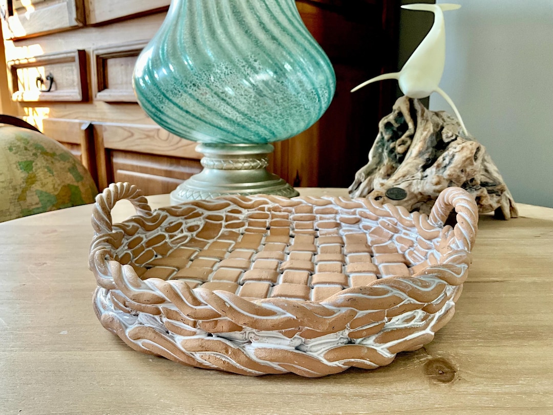 Vintage Italian Artisan Crafted Terra Cotta Bread Basket - Etsy