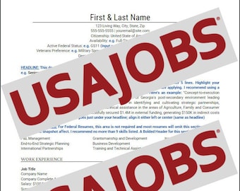 Usajobs Resume Template | Federal Resume | Government & Military ...