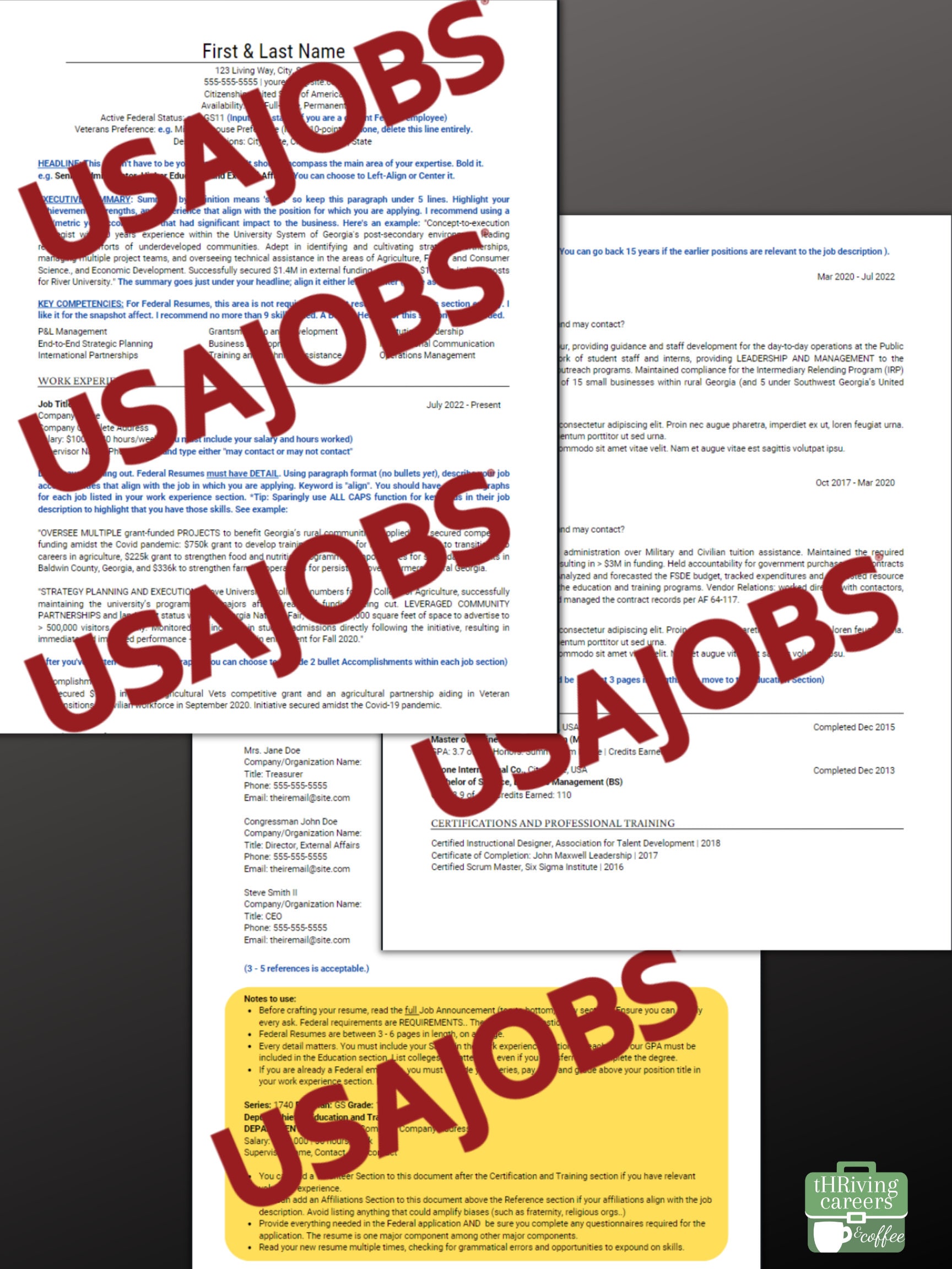 Usajobs Resume Template | Federal Resume | Government & Military ...