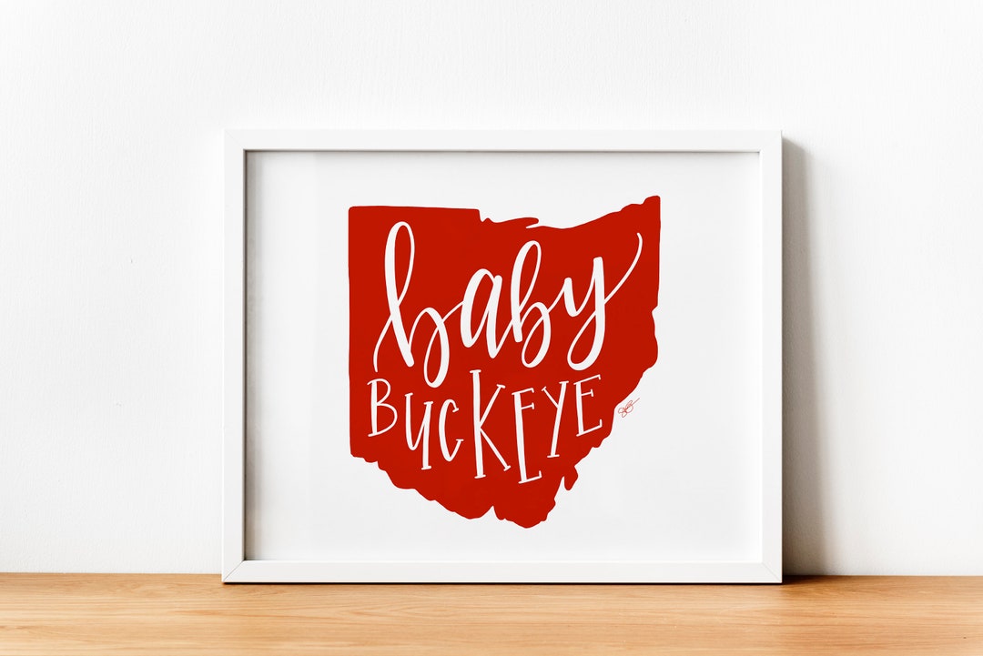 Baby Buckeye Art Photo Print | Ohio State University | DIGITAL - Etsy