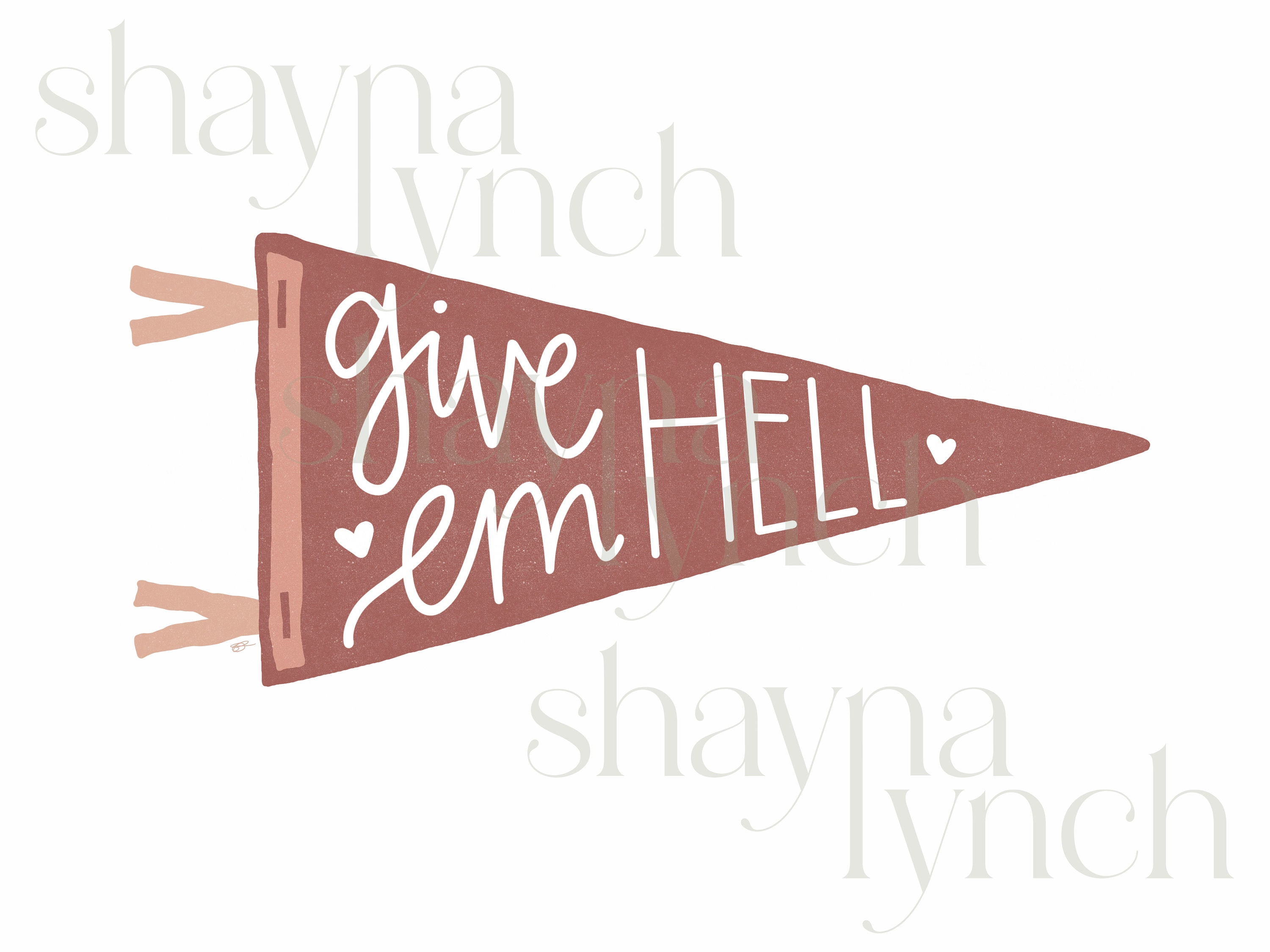 Give Em Hell Pennant Art Photo Print Texas Christian University TCU DIGITAL - Etsy