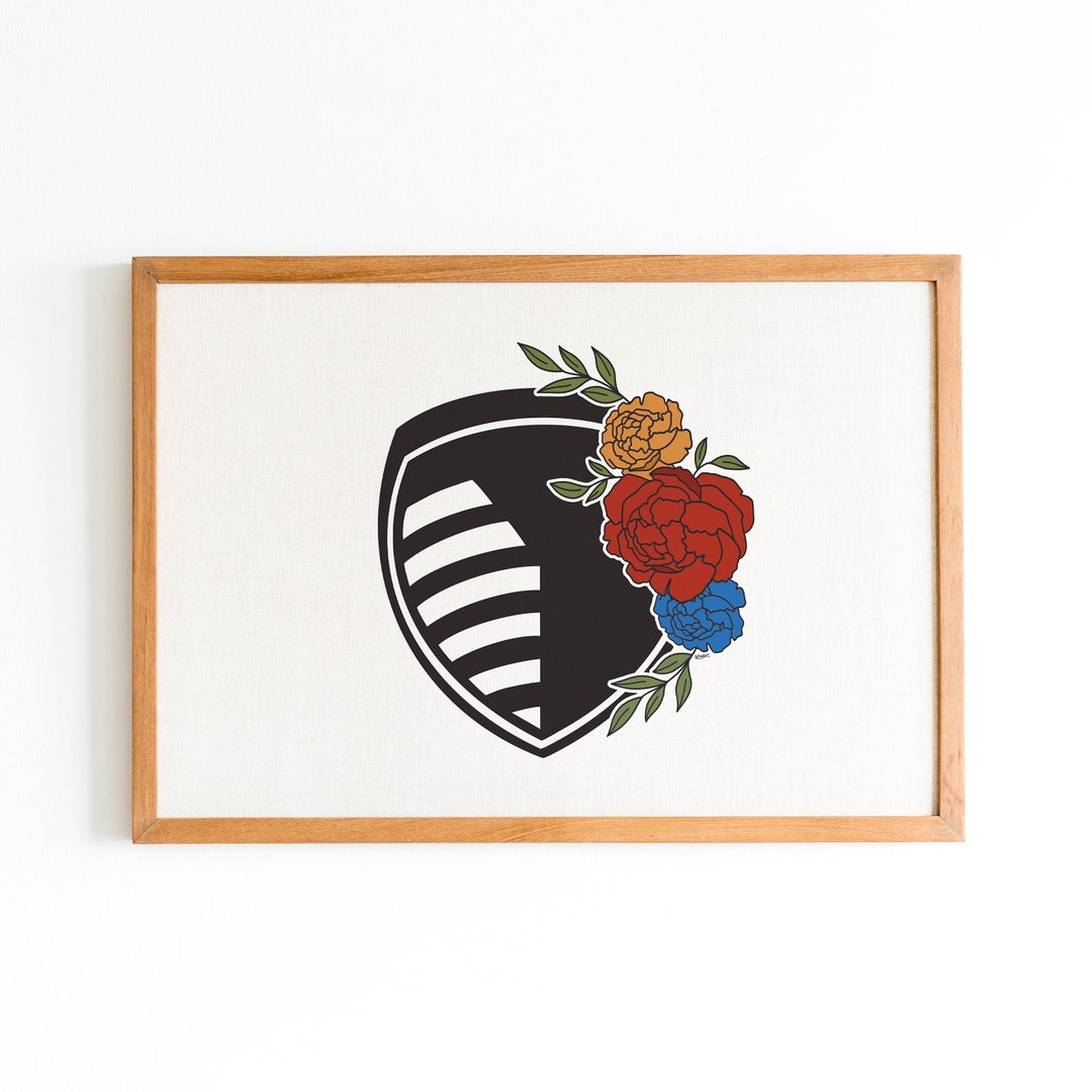 Sporting Kansas City Shield Floral Art Photo Print | KC Wiz Wizards ...