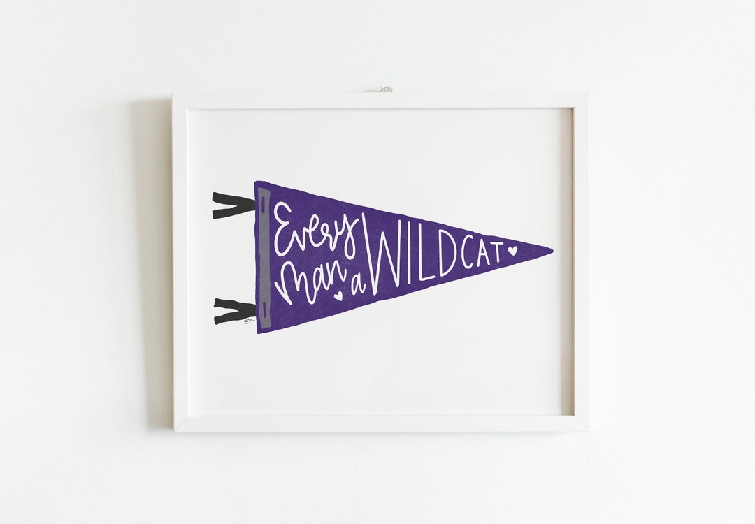 Wildcat Pennant Art Photo Print | Kansas | DIGITAL - Etsy