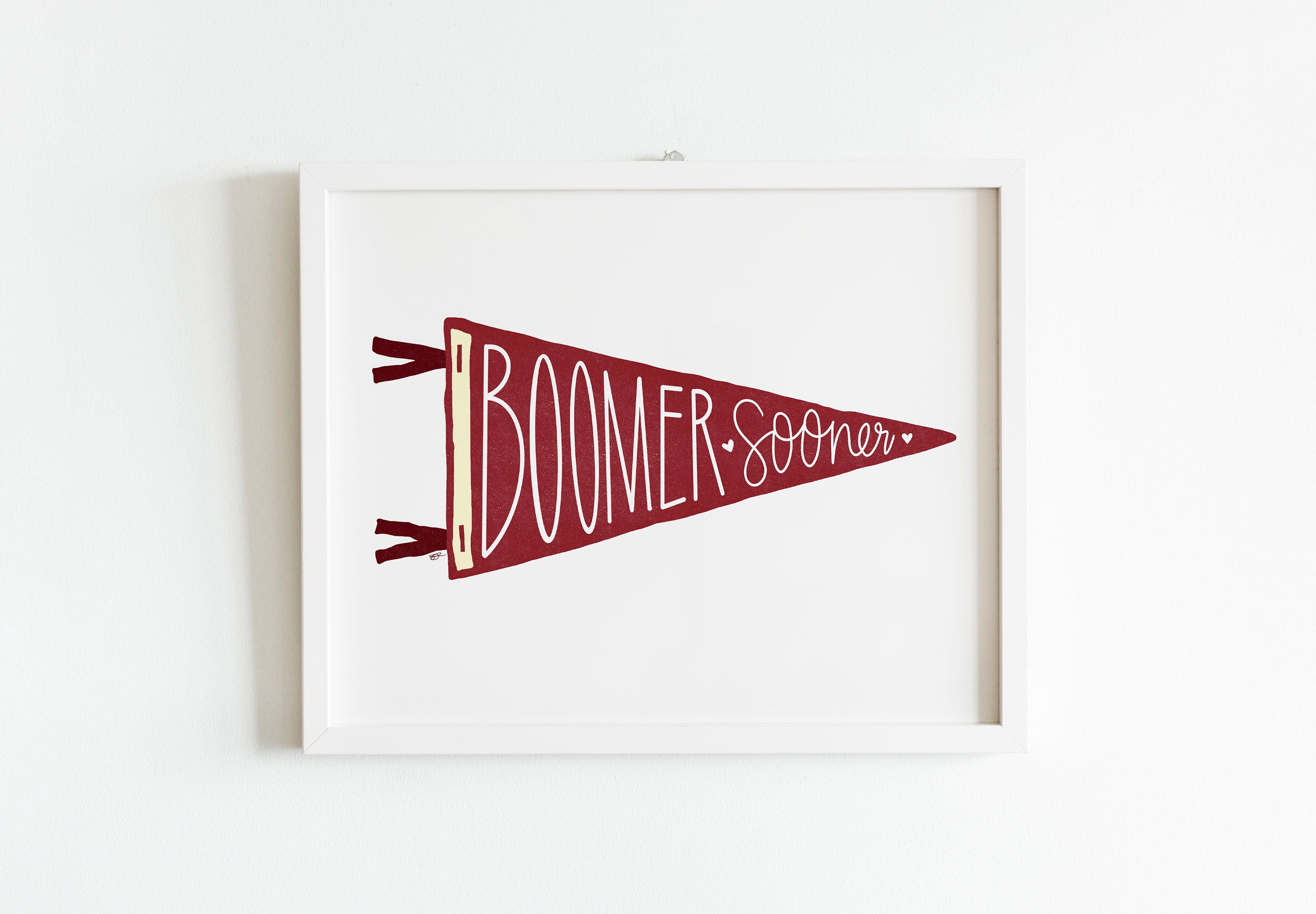 Boomer Pennant Art Photo Print | Sooner Oklahoma | DIGITAL - Etsy
