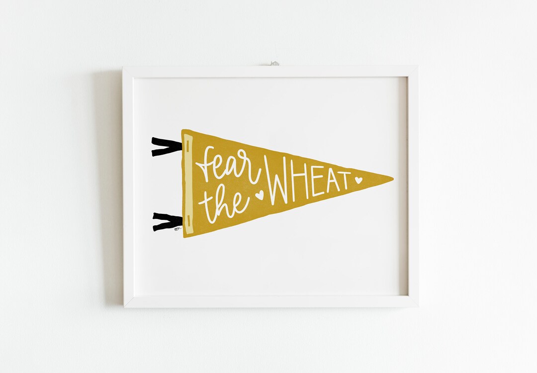 Fear the Wheat Pennant Art Photo Print | Wushock Wichita State ...
