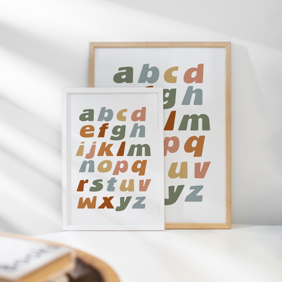 Alphabet Art Photo Print | Retro Funky ABC | DIGITAL - Etsy