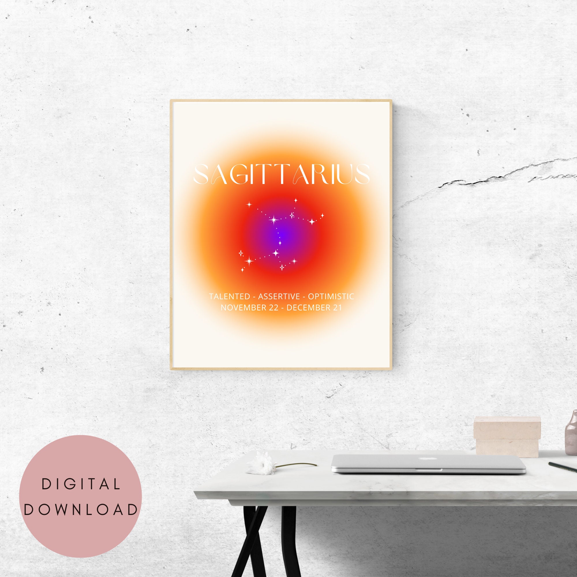 SAGITTARIUS Star Sign Instant Download Print Zodiac Art - Etsy