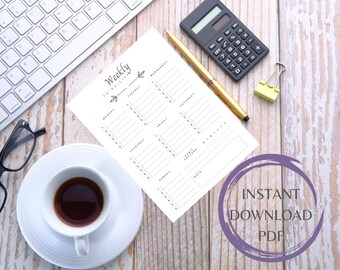 Weekly to Do List Printable, Weekly Task List Template, Weekly Planner ...