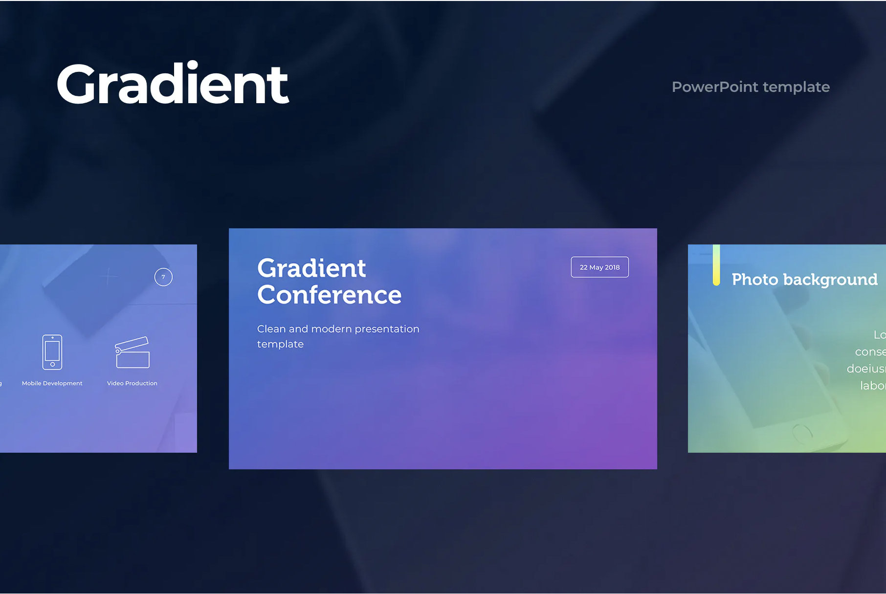 Gradient Powerpoint Template - Simple Editable Pitch Deck - Creative ...