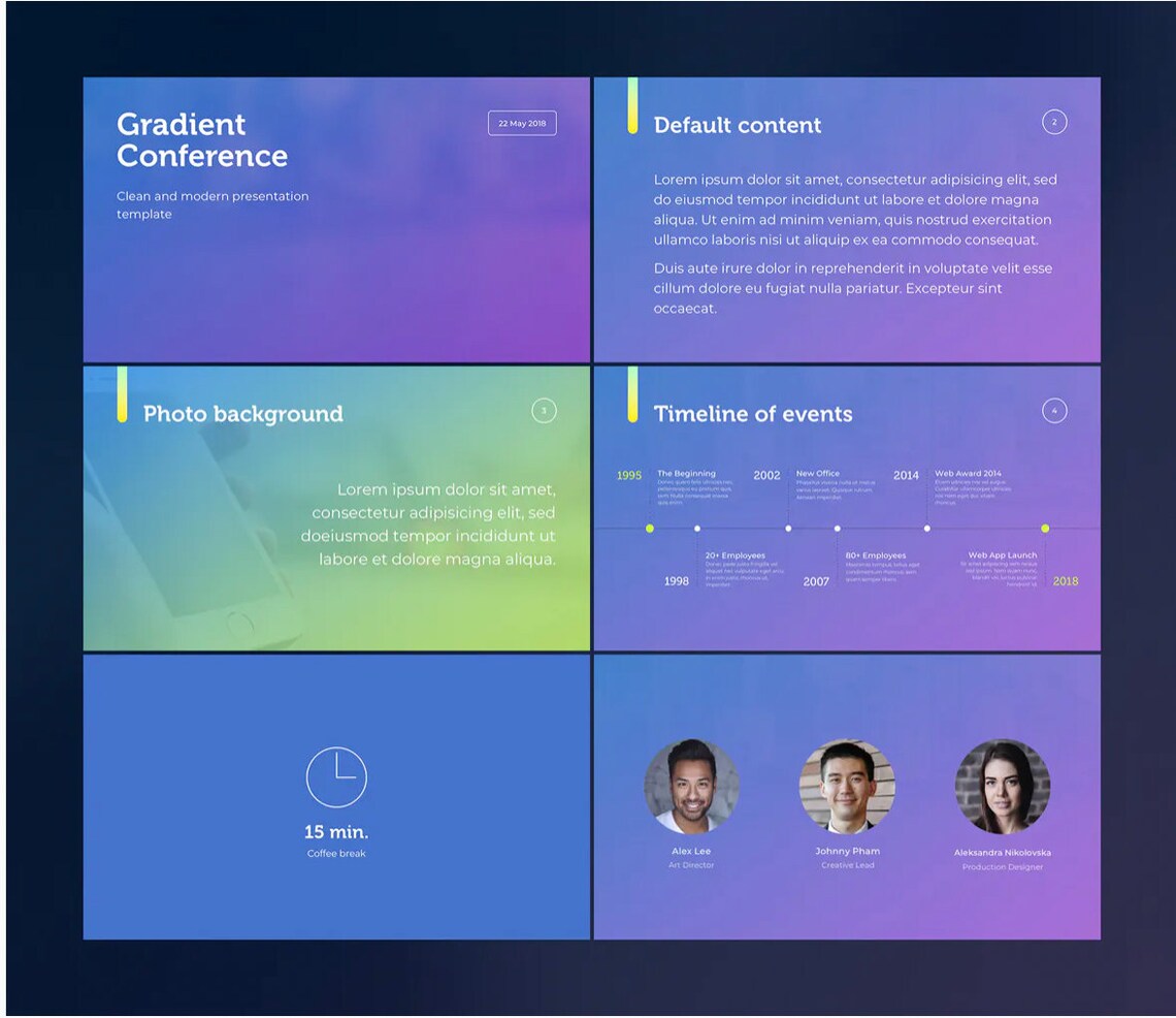 Gradient Powerpoint Template - Simple Editable Pitch Deck - Creative ...