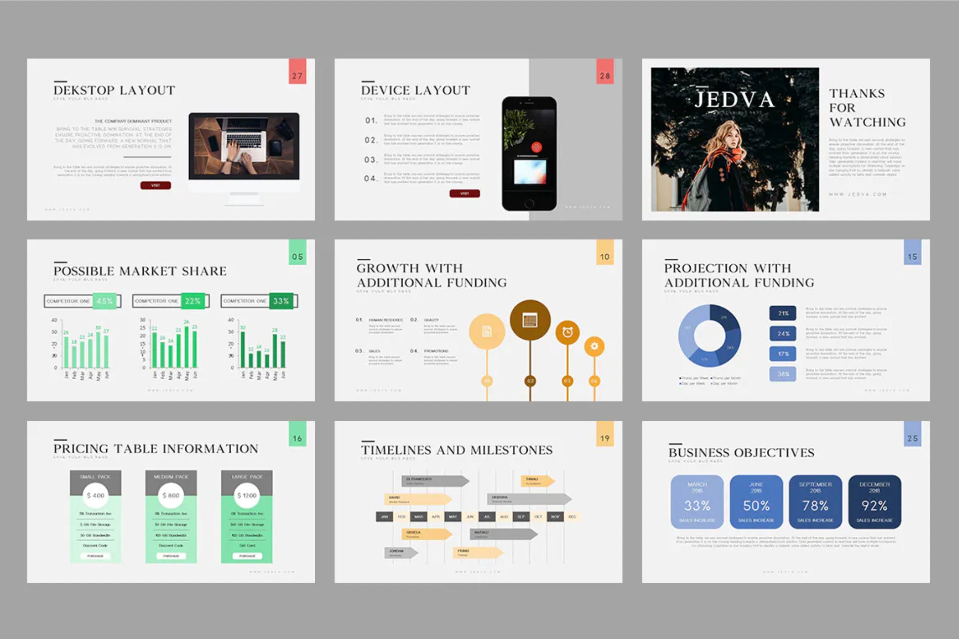Pitch Deck Keynote Presentation Slide Deck Template Course Creator ...