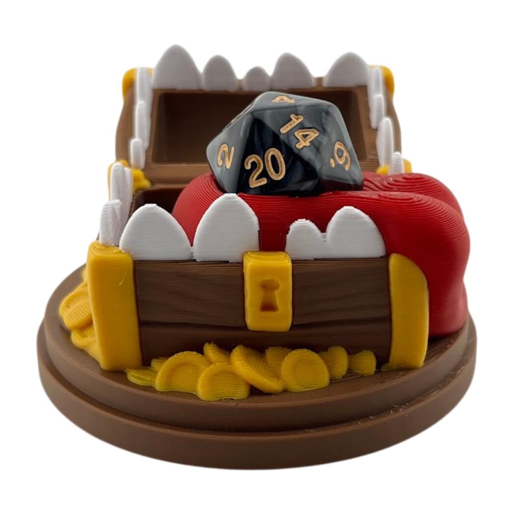 Mimic Treasure Chest Dice Jail | DND D20 Dice Holder | Dungeons and ...