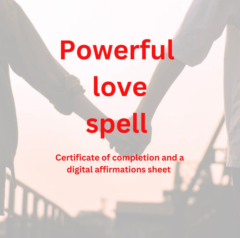Powerful Love Spell With Affirmations and Certificate - Etsy