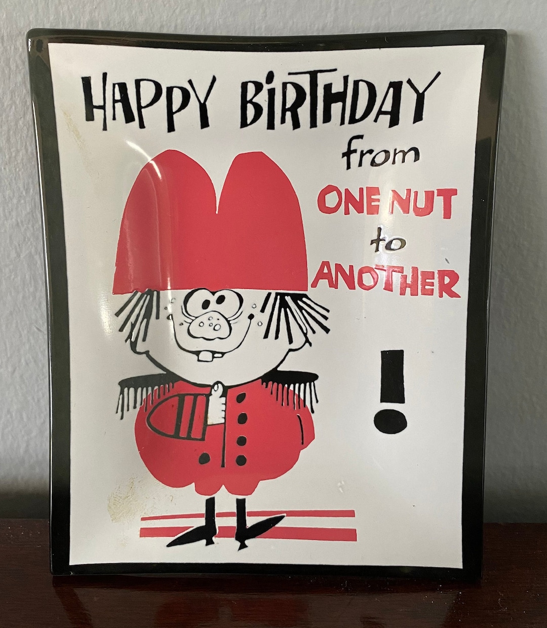 Vintage Mid-century Happy Birthday Beveled Plate - Etsy