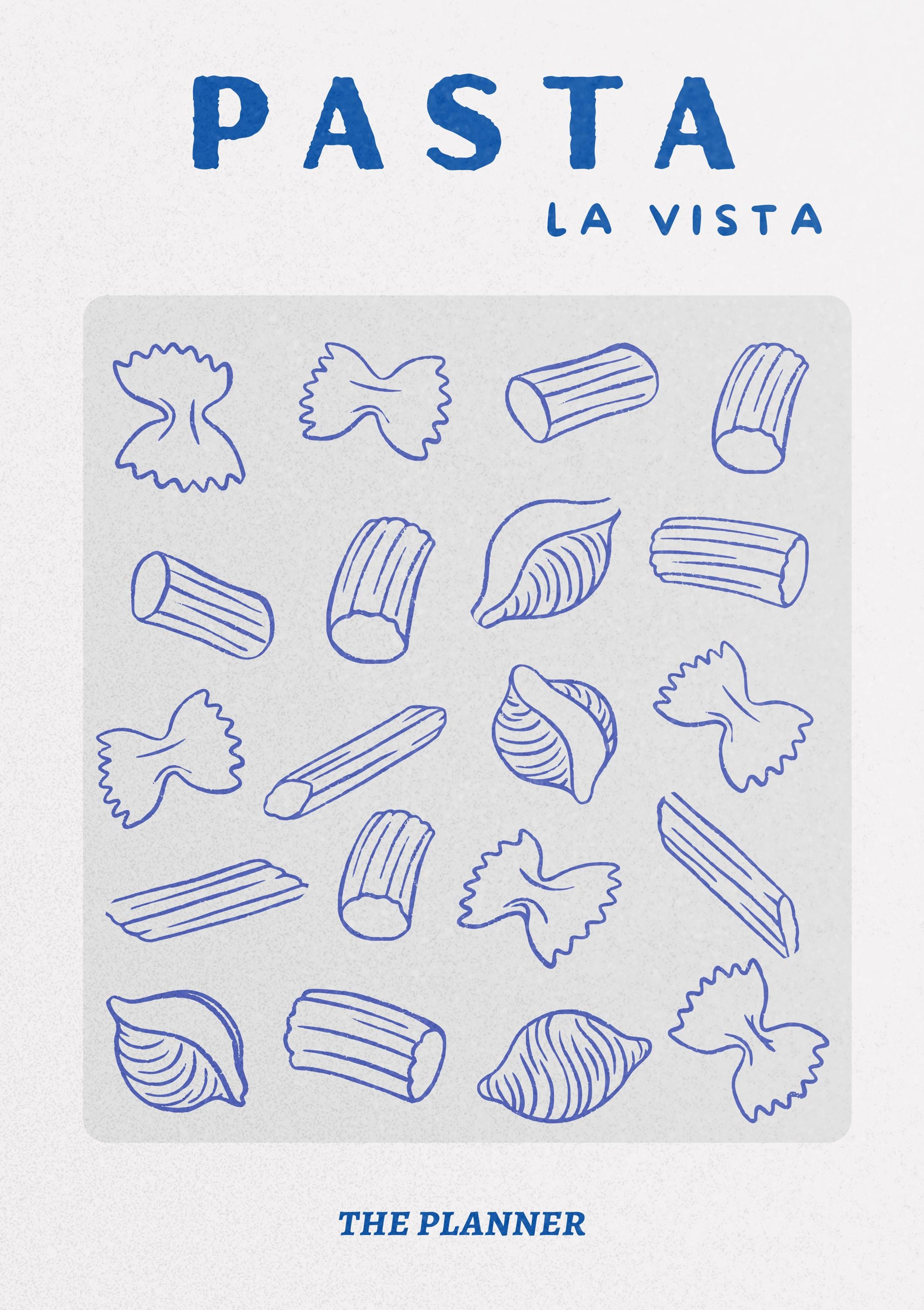 Pasta La Vista Poster | Minimal Pasta Print, Kitchen Wall Art - Etsy