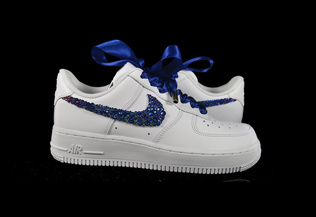 Custom Nike Air Force 1 AF1 Bridal Wedding Shoes Swarovski Crystals ...