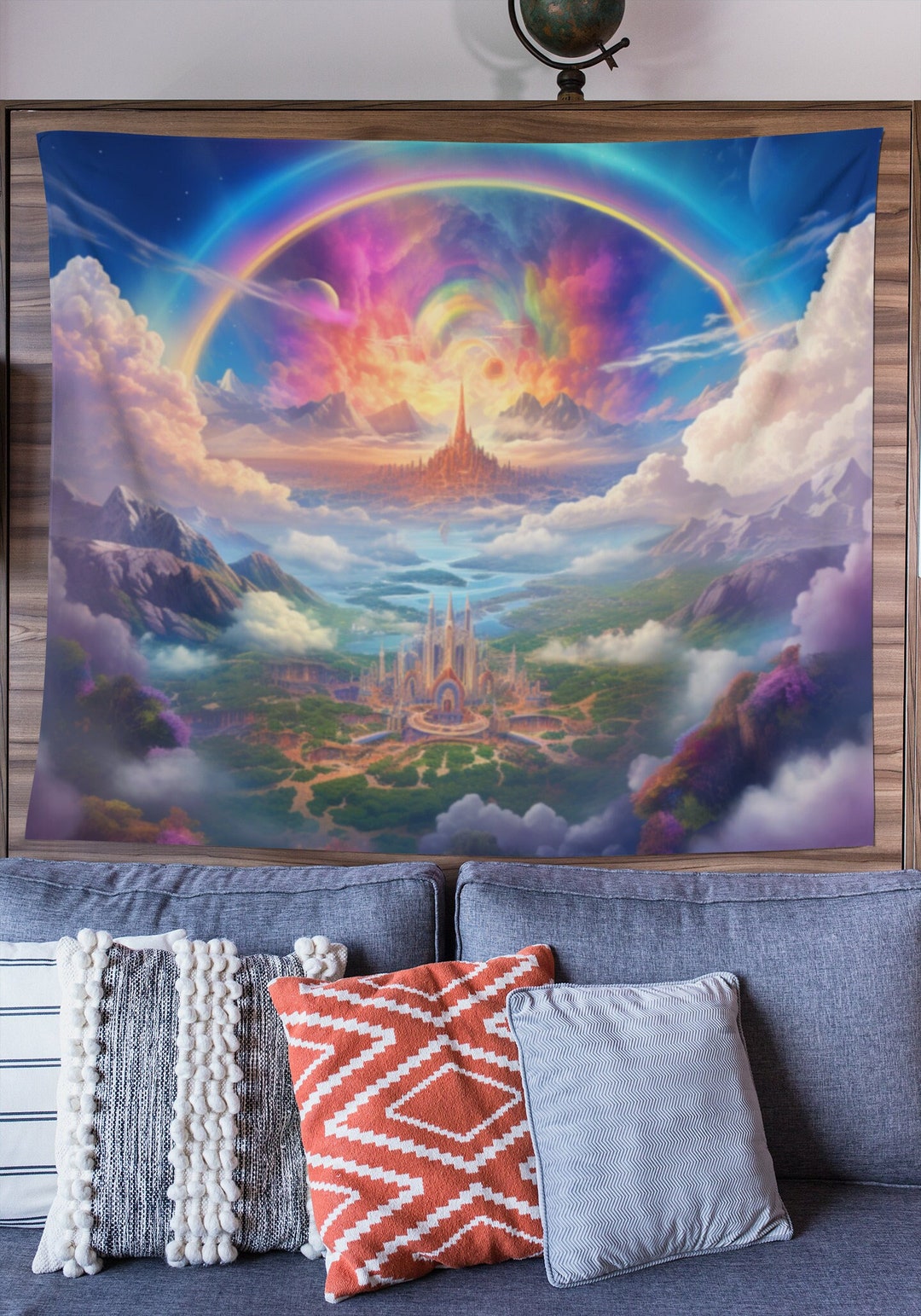 Spiritual Wall Art - Mystical Elven City Landscape Decor - Perfect Gift ...