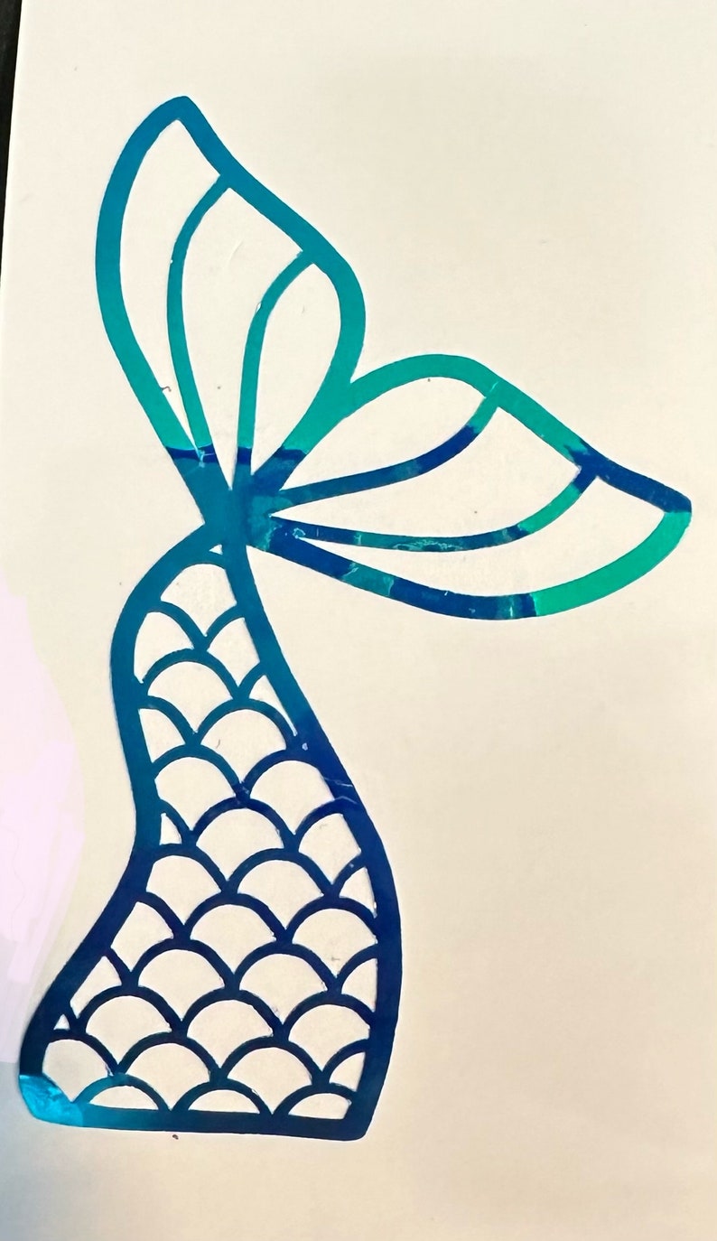 Mermaid Tail Sticker - Etsy