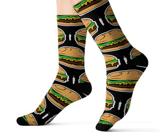 Cheeseburger Socks - Etsy