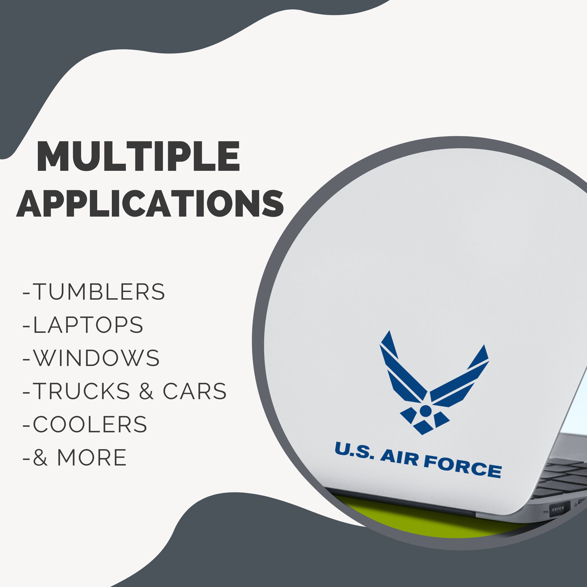 US Air Force Decal USAF Decal USAF Vinyl Decal - Etsy