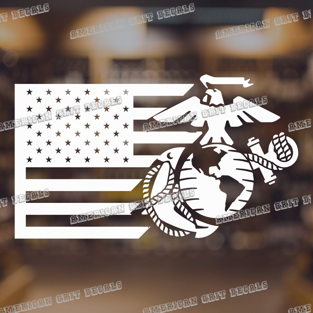 USMC EGA Flag Car Vinyl Decal Marine Corps Car Decal - Etsy