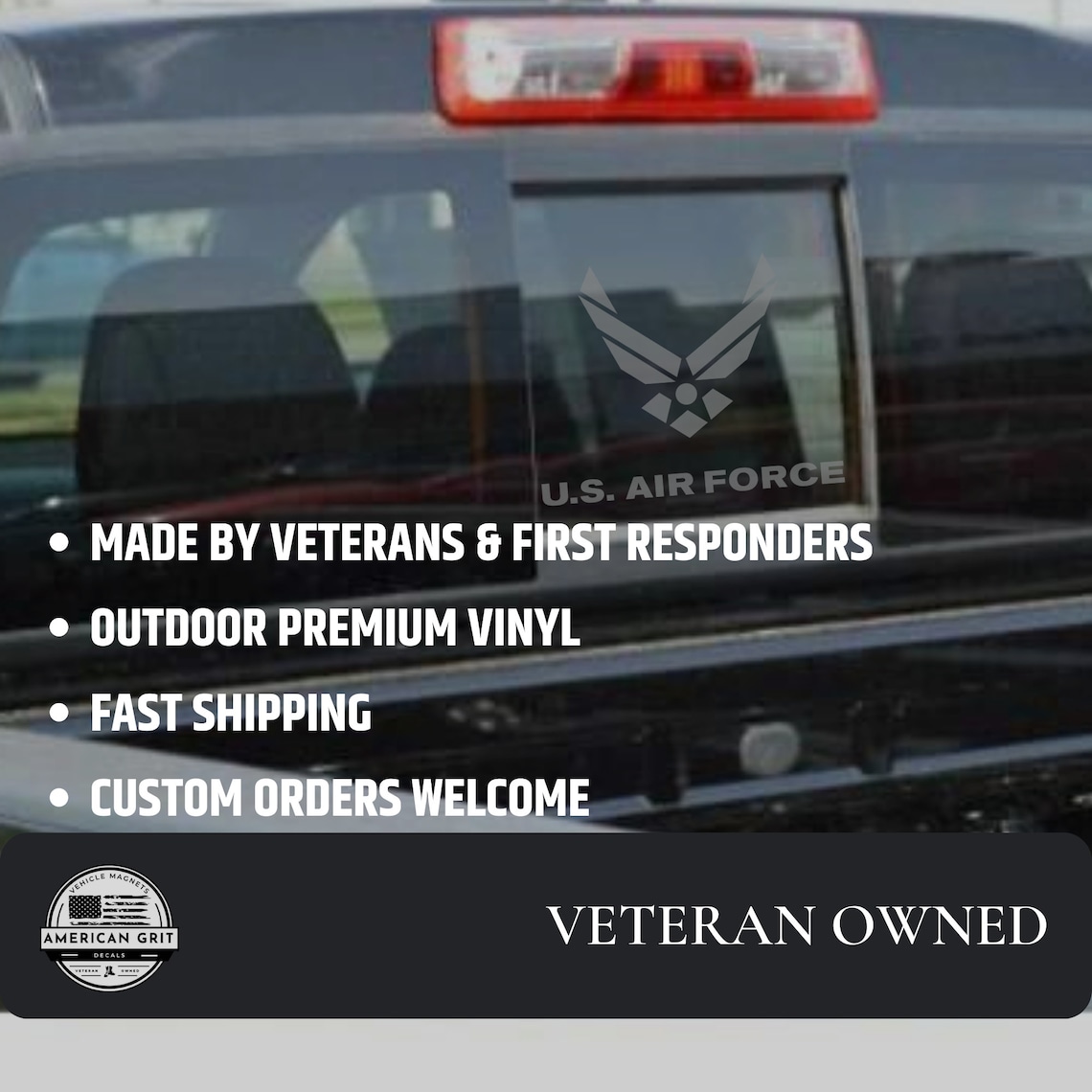 US Air Force Decal USAF Decal USAF Vinyl Decal - Etsy