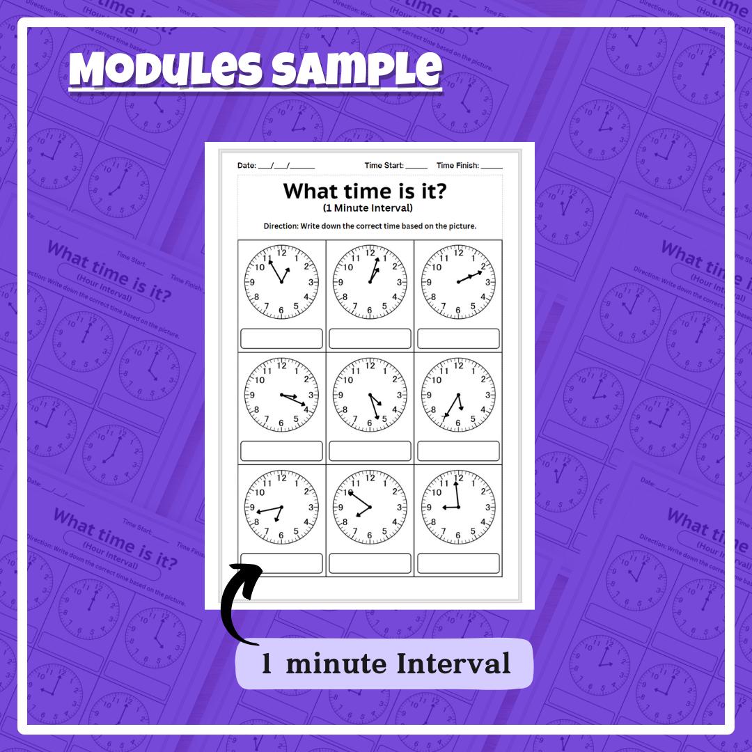 Printable TIME TELLING WORKSHEETS for Kids ages 6 11 Master Analog ...