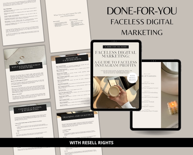 Faceless Digital Marketing Guide | Lead Magnet for Faceless Marketing ...