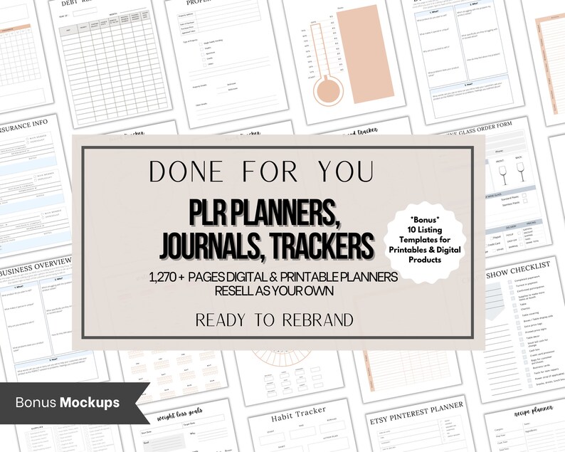 PLR Planner Templates, Create Your Own Planner, Undated Planner ...