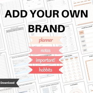 PLR Planner Templates, Create Your Own Planner, Undated Planner ...