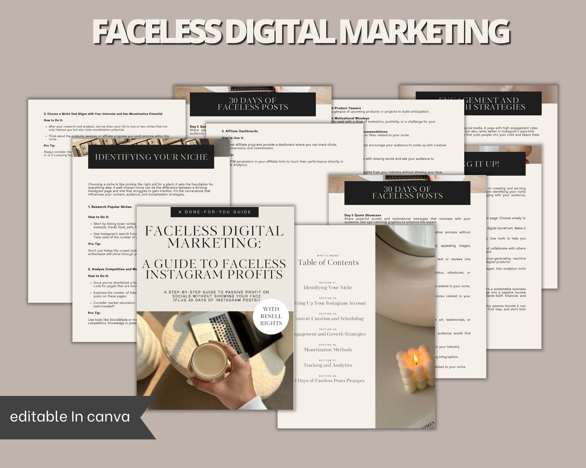 Faceless Digital Marketing Guide | Lead Magnet for Faceless Marketing ...