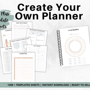 PLR Planner Templates, Create Your Own Planner, Undated Planner ...