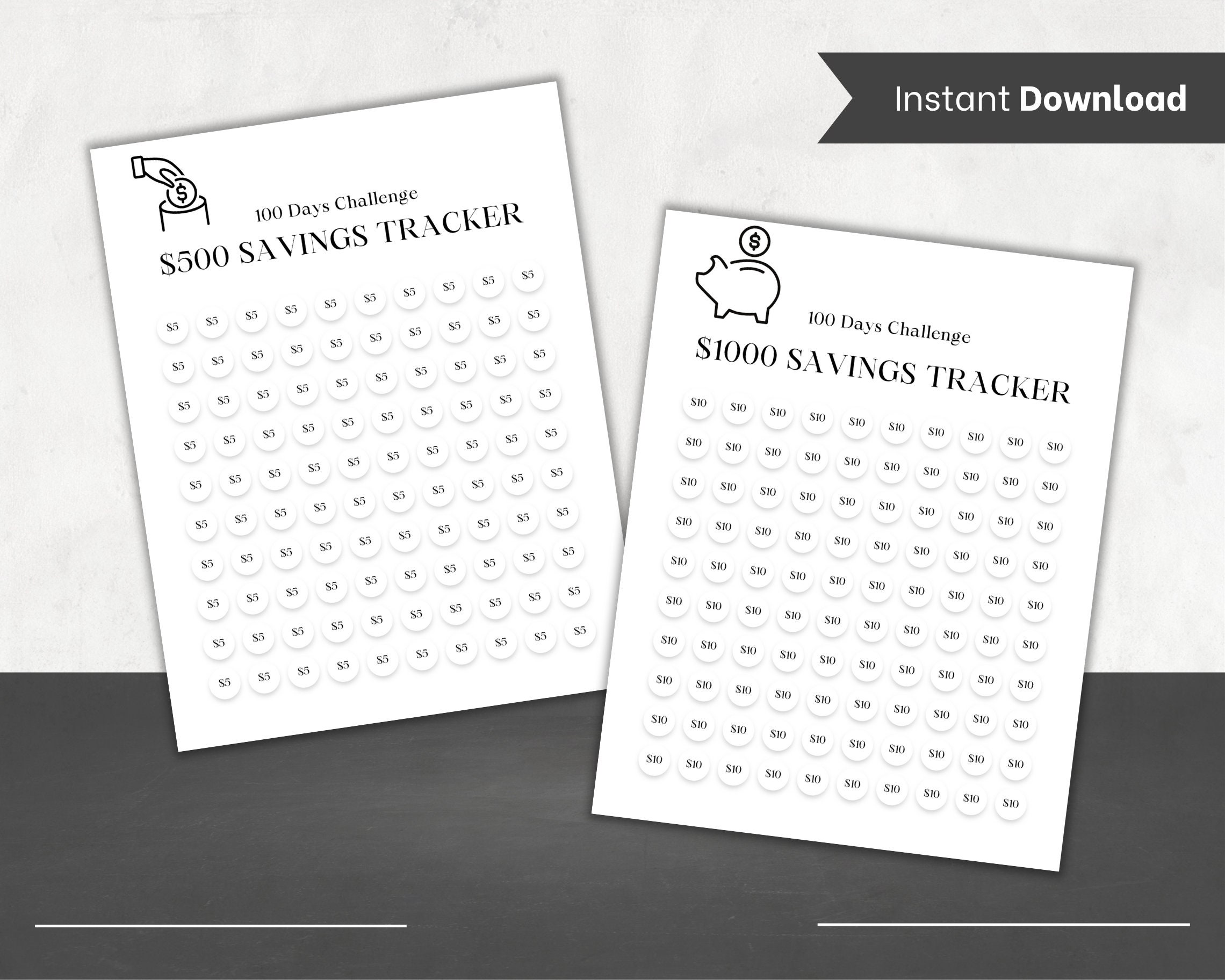 Savings Challenge Bundle | Printable Money Saving Tracker | Digital ...