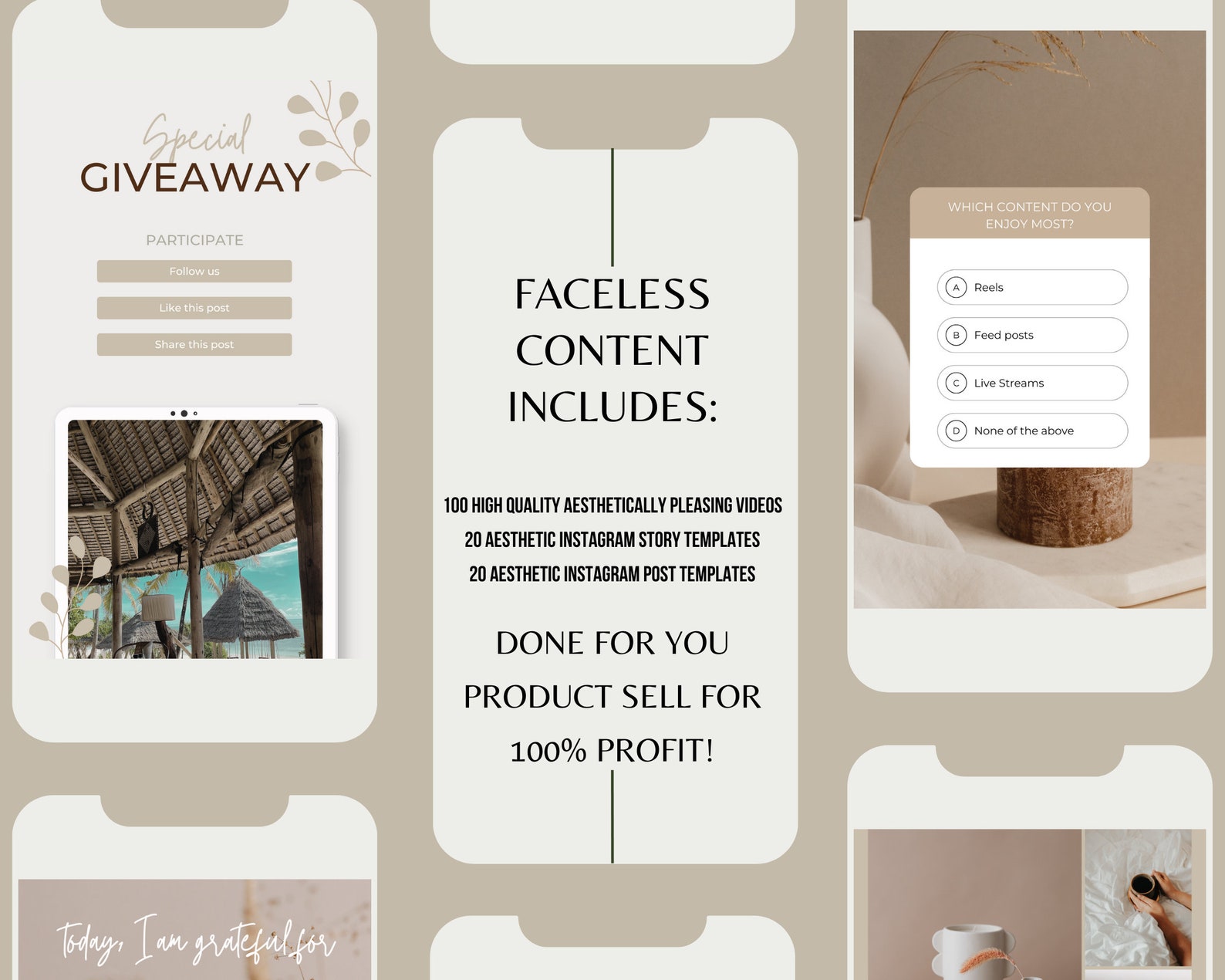 Faceless Videos Collection | Aesthetic Faceless Reels & Templates ...